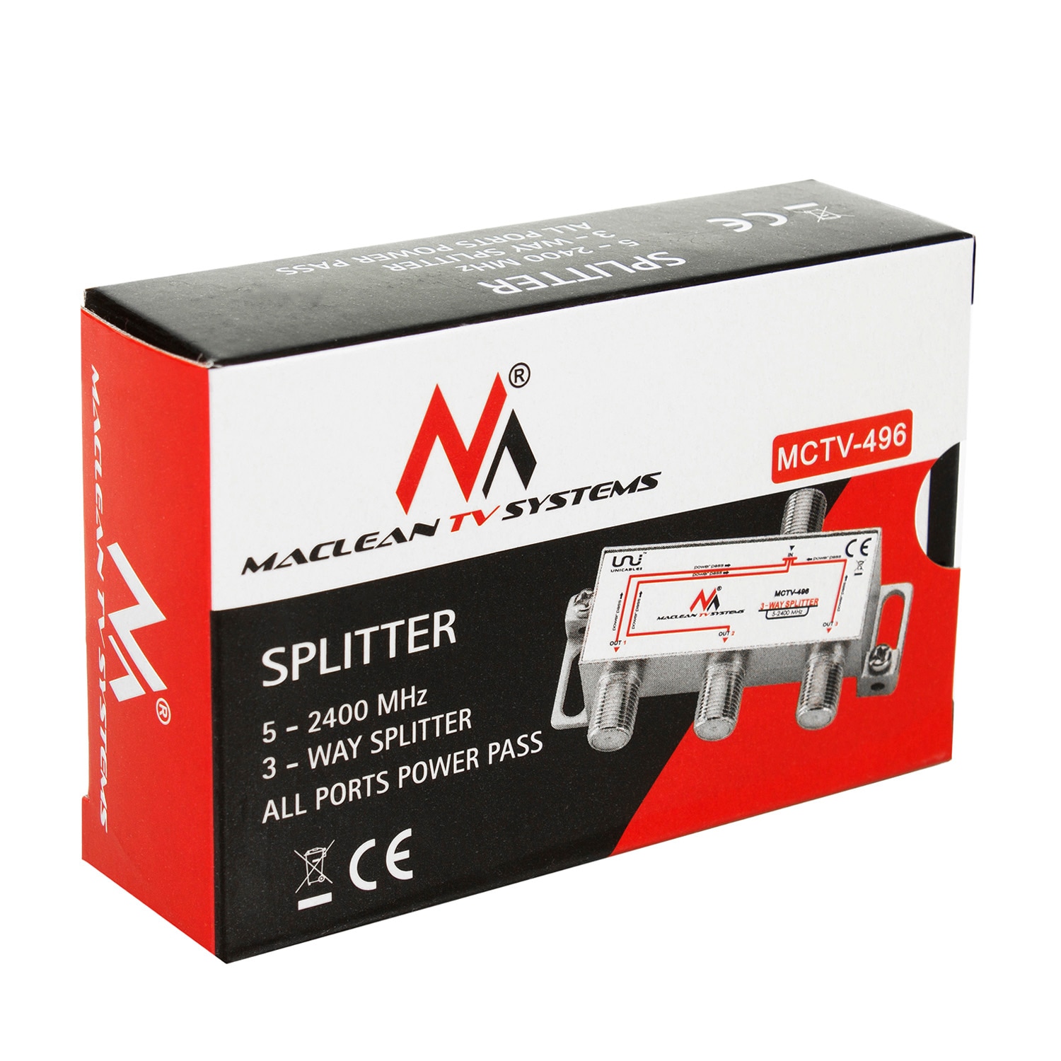 Splitter satelit 3 iesiri 1/3 Unicable MCTV-496 Maclean 5-2400MHz - eMAG.ro