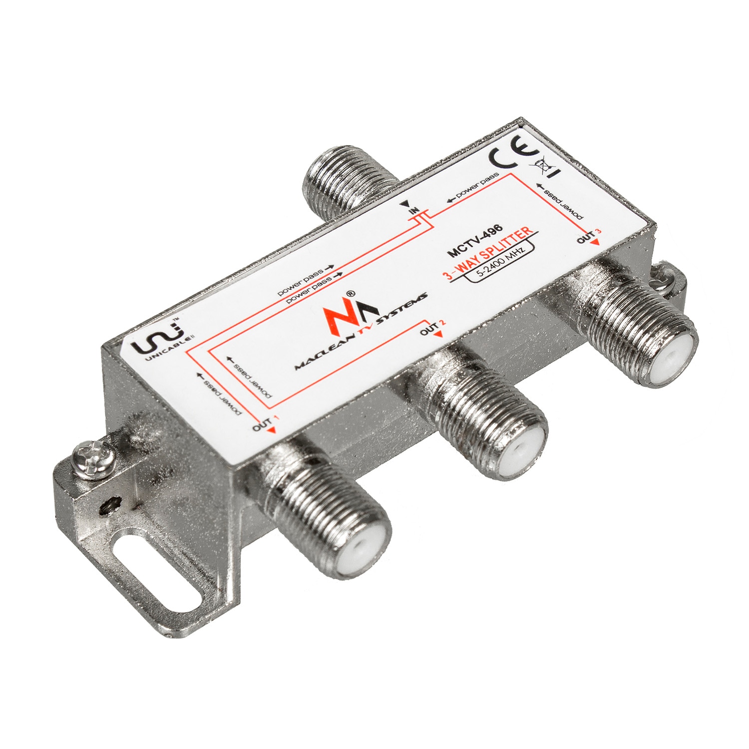 Splitter satelit 3 iesiri 1/3 Unicable MCTV-496 Maclean 5-2400MHz - eMAG.ro