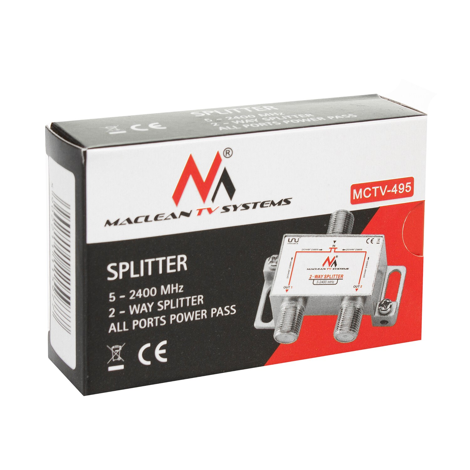 Splitter satelit dual splitter 2 iesiri 1/2 Unicable MCTV-495 Maclean 5 ...