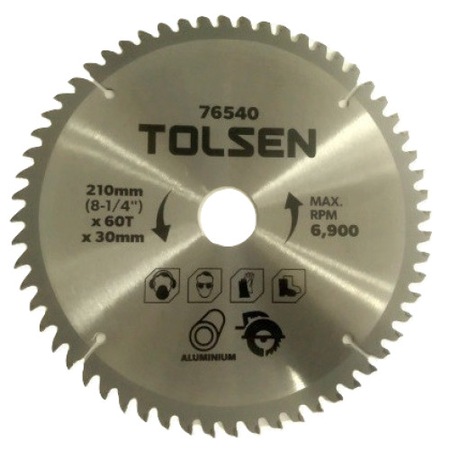 TOLSEN tárcsa, vákuummal, alumíniumhoz, 210x30 mm, 60 fog - eMAG.hu