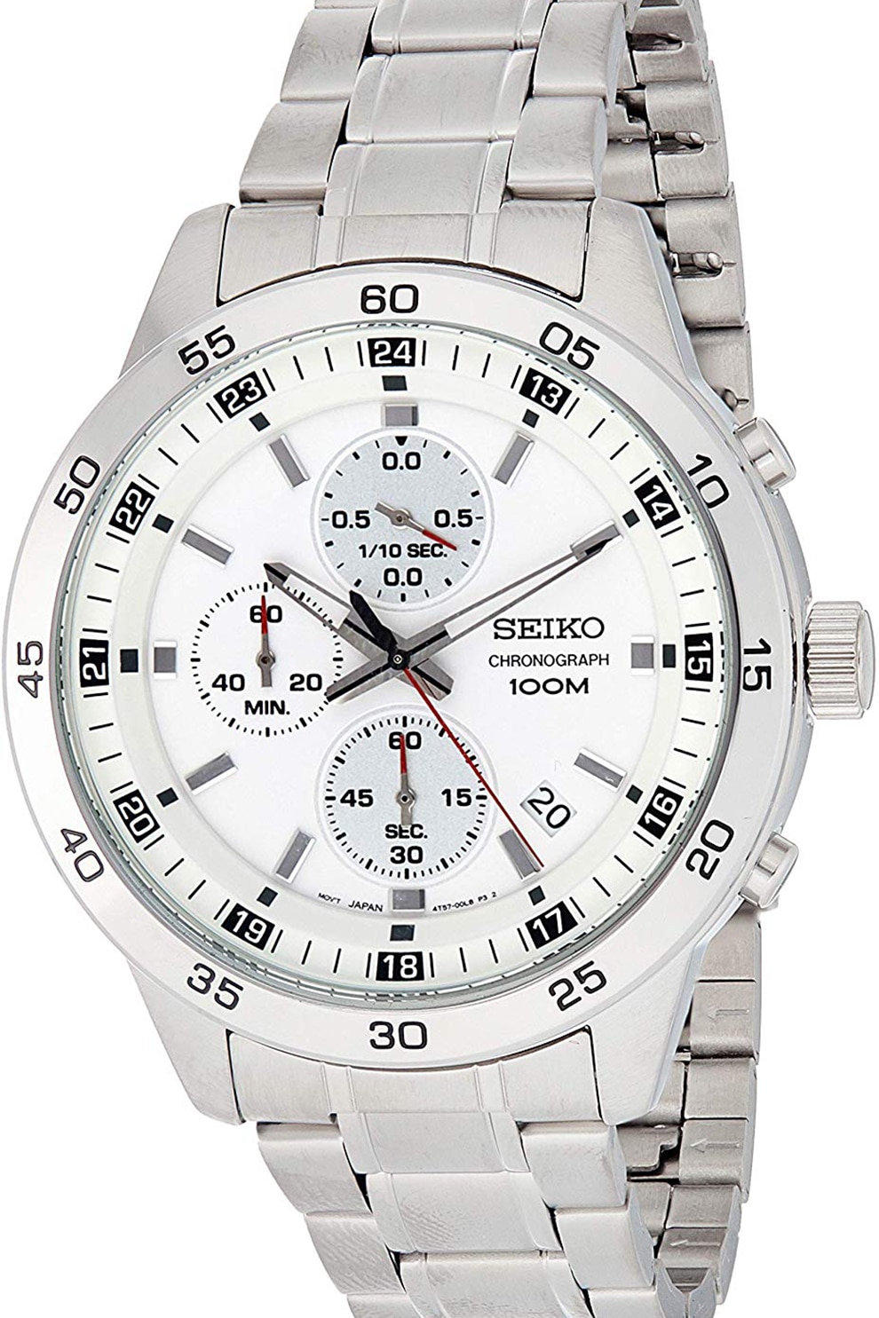 Seiko, Часовник от инокс с хронограф, Сребрист - eMAG.bg