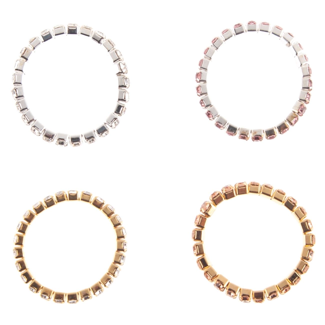 Set 4 inele colorate, DecorCasa - eMAG.ro