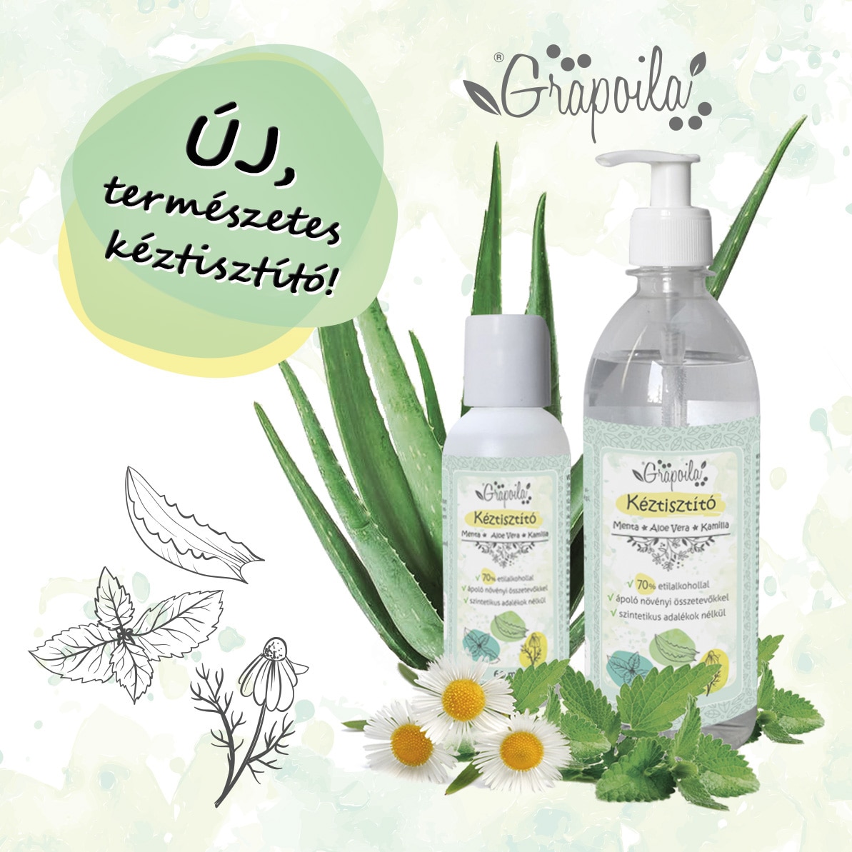 Sapun lichid, Grapoila, Cu aloe vera, 500 ml - eMAG.ro