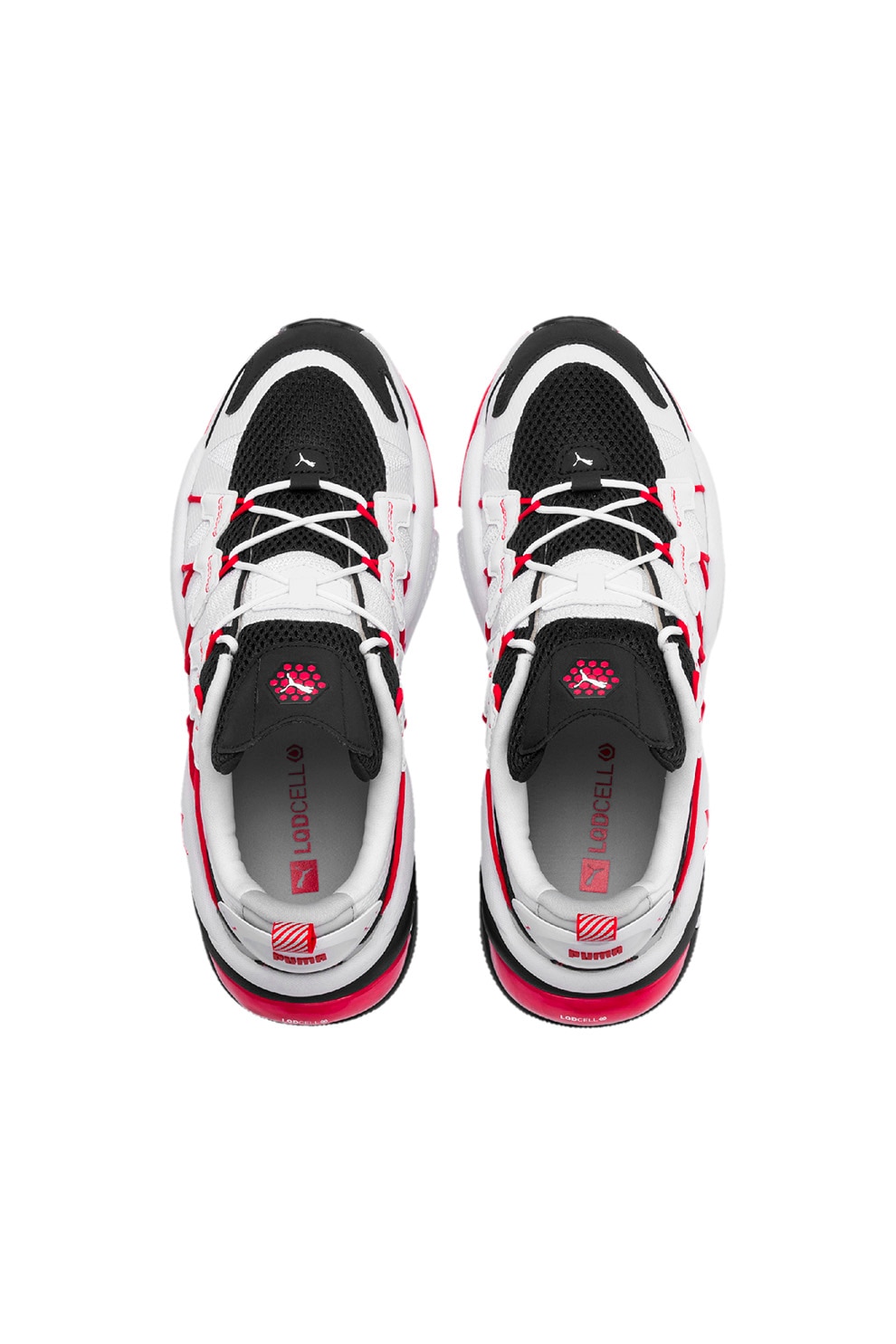 Puma, Pantofi sport LQD Cell Omega, Alb/Negru/Rosu, 6.5 - eMAG.ro