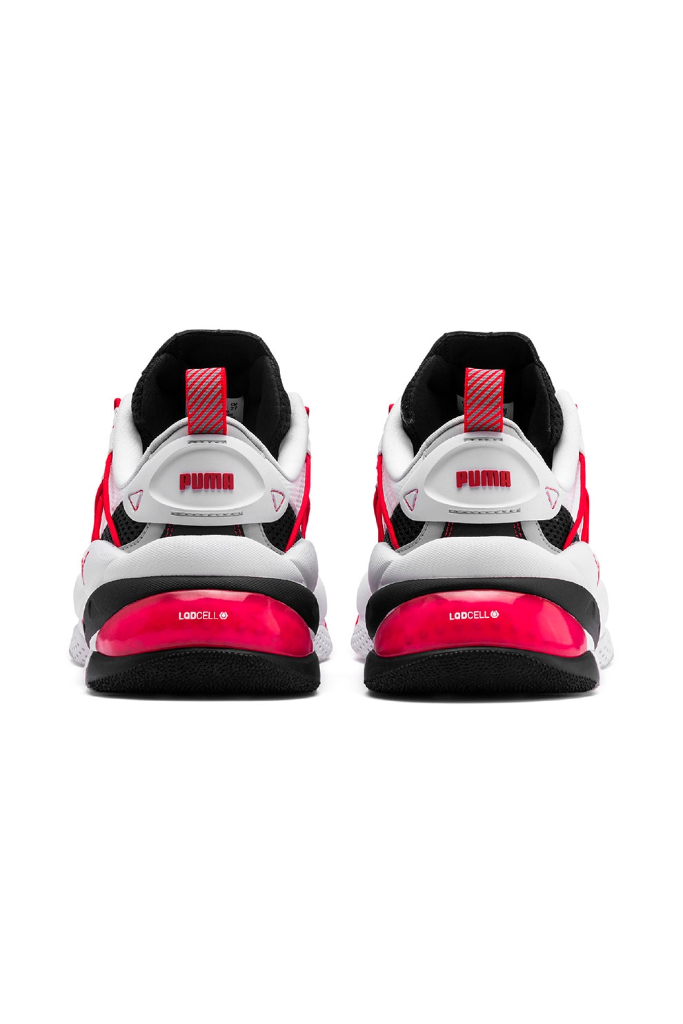 Puma, Pantofi sport LQD Cell Omega, Alb/Negru/Rosu, 6.5 - eMAG.ro