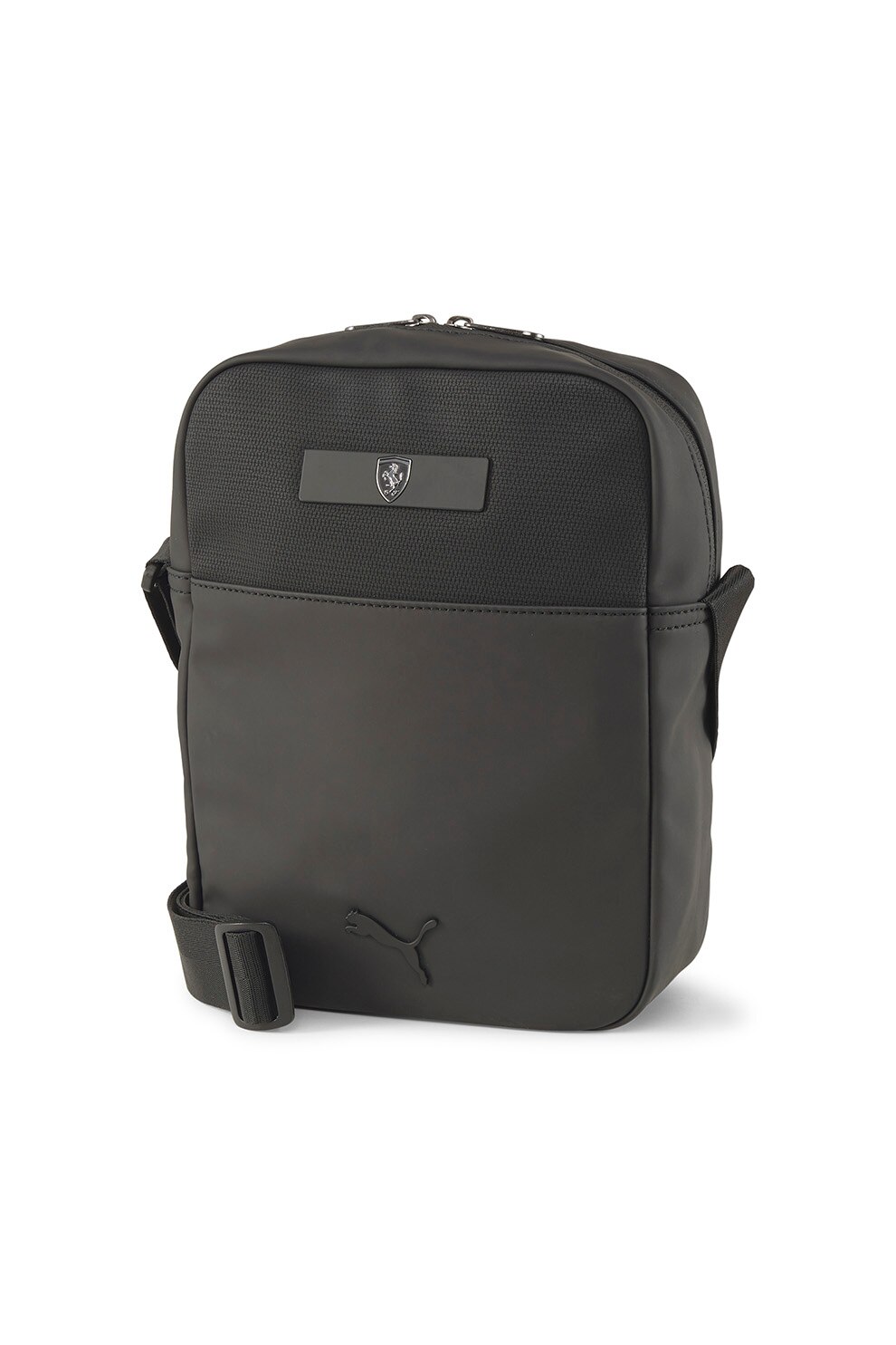 Puma, Geanta crossbody din piele ecologica Ferrari, Negru - eMAG.ro