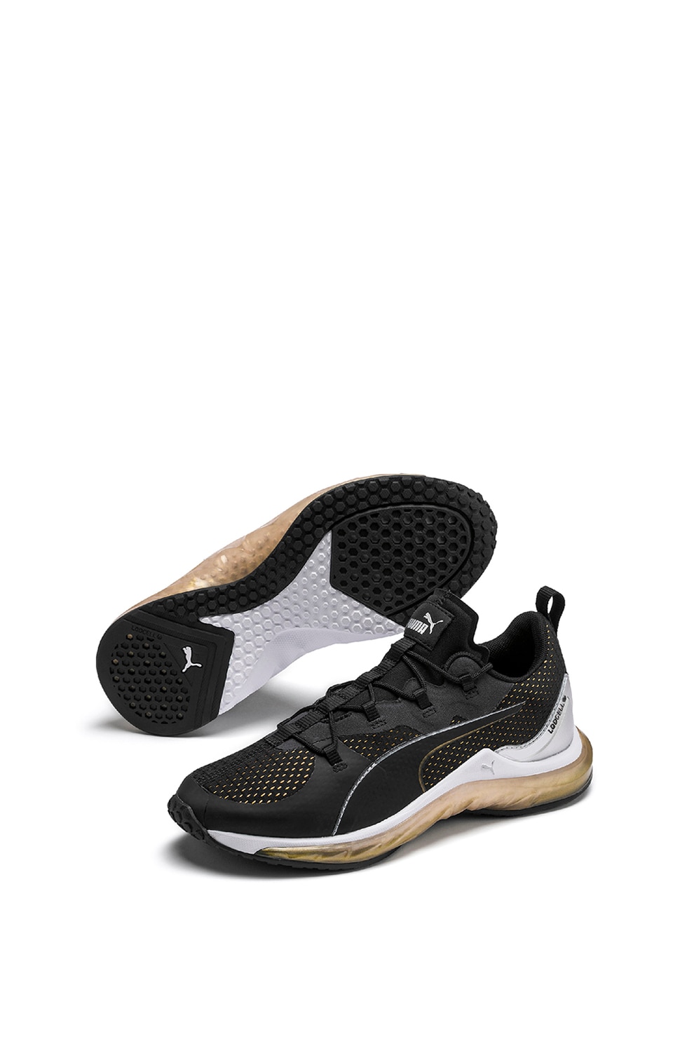 Puma, Фитнес обувки LQDCELL Hydra, Черен / Златист / Сребрист, 6 - eMAG.bg