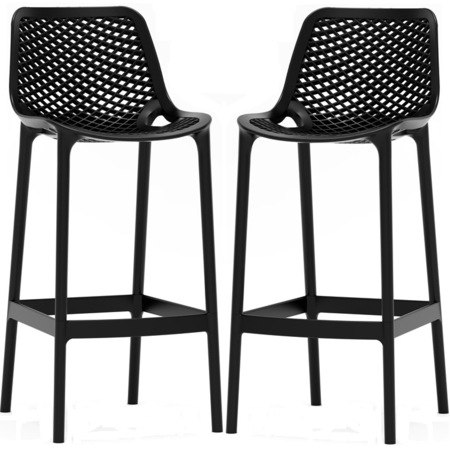 Set 2 scaune inalte bar Raki London Air fibra de sticla cu aditiv UV ...