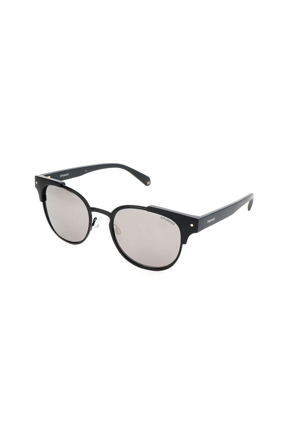 Polaroid, Слънчеви очила Pantos с поляризация и лого, Черен, 52-19-140 ...