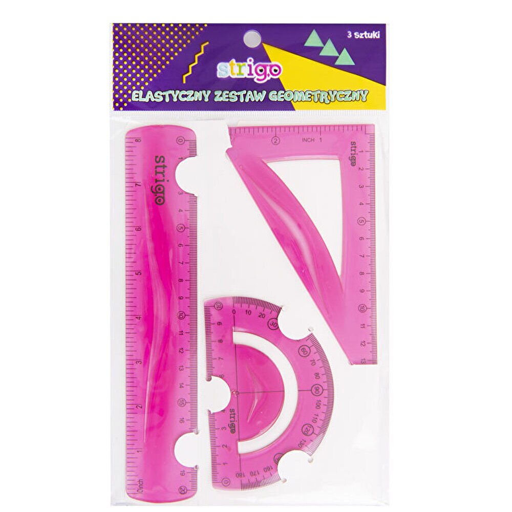 Set geometrie flexibil, roz - eMAG.ro