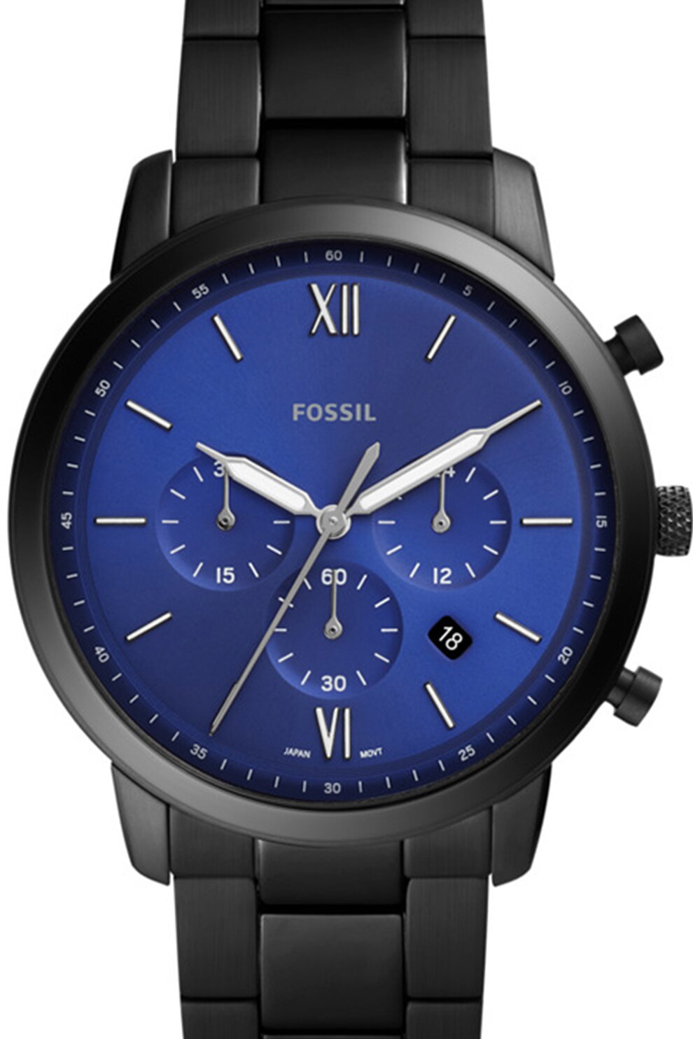 Fossil, Ceas quartz cronograf din otel inoxidabil, Negru - eMAG.ro