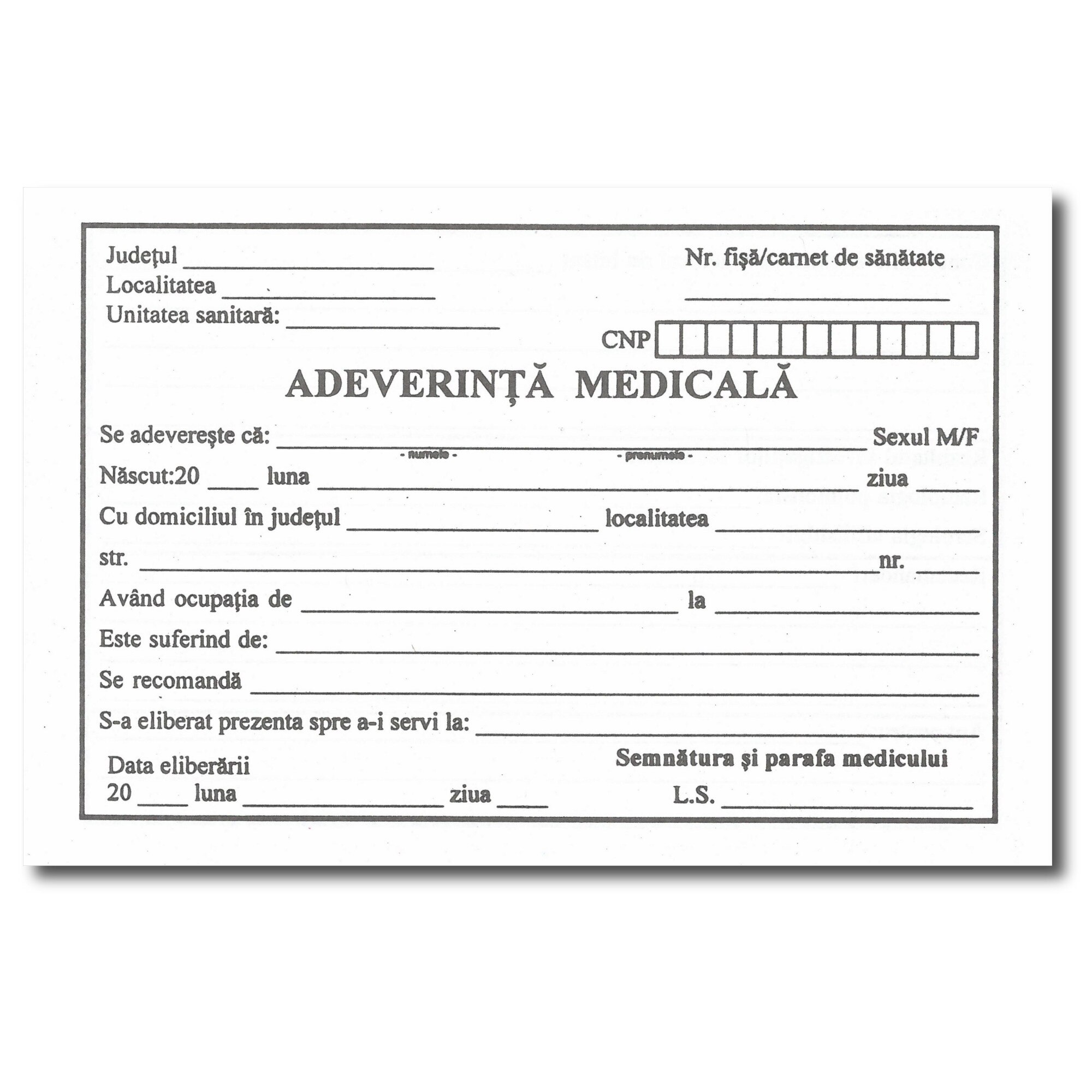 Adeverinta medicala format A6, 100 file - Compară Prețuri | 3CHEAPS