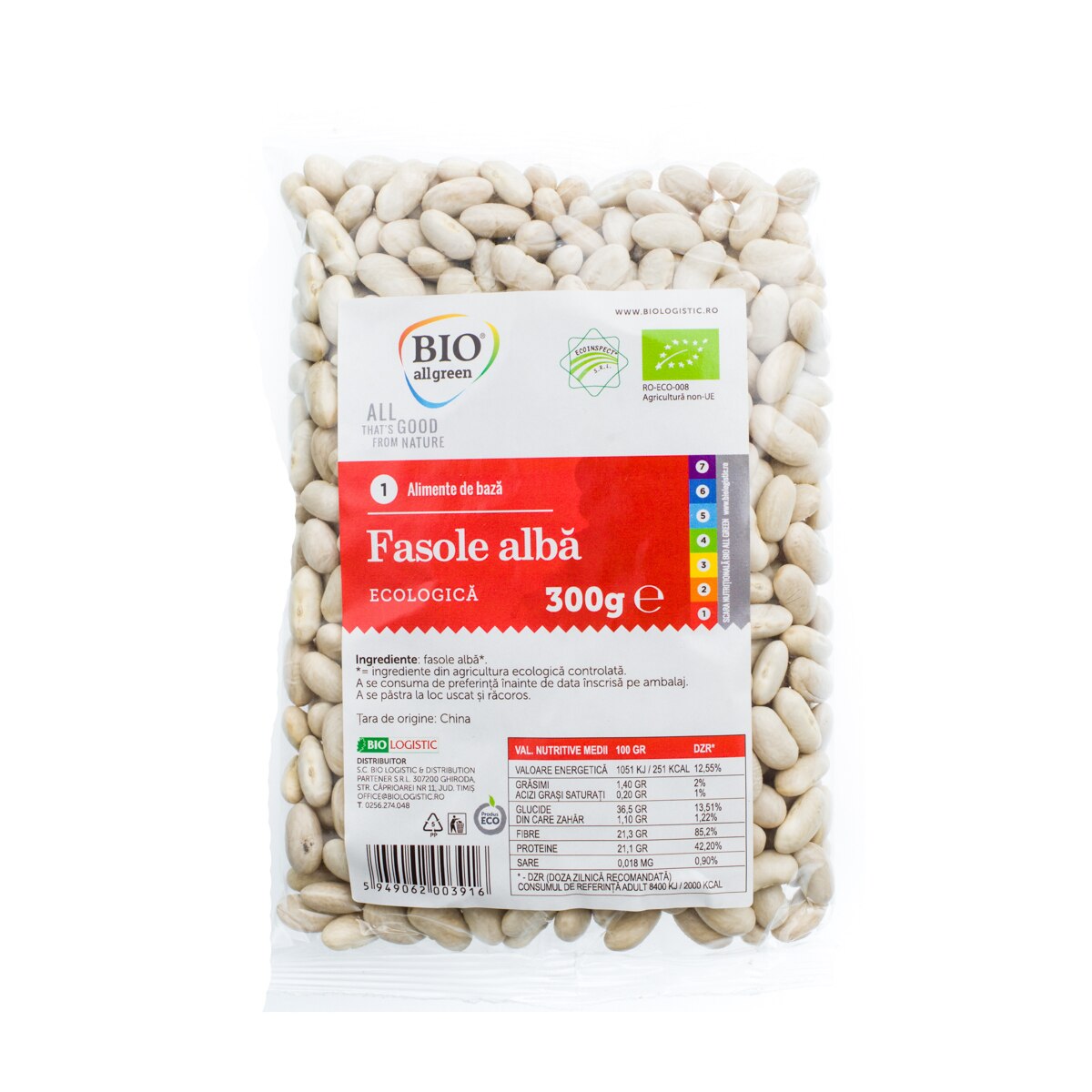 Fasole alba Eco, 300g - eMAG.ro