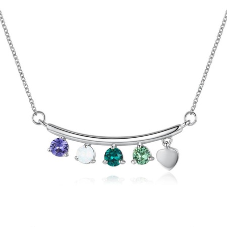 Colier Inimi insirate cu cristale -Color - eMAG.ro