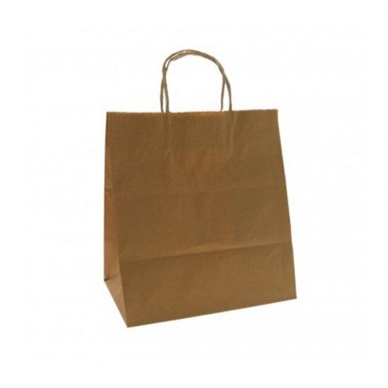 Sacosa cadou din hartie, Kraft Natur, 26x17x28 cm, 50 buc/Bax - Pungi ...