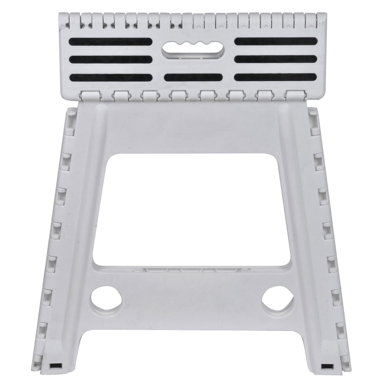 Scaun pliabil alb cu dungi negre,din plastic dur,camping,drumetii - eMAG.ro