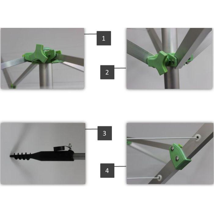 Uscator de rufe pentru gradina, pliabil, rotativ, 16 m - eMAG.ro