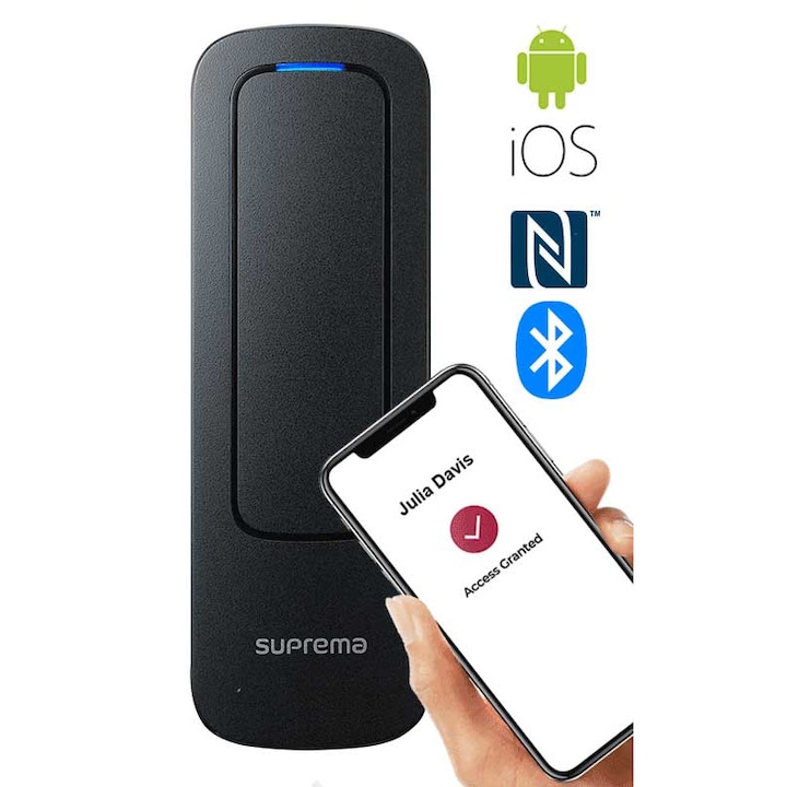 Controler de acces cu card RFID sau smartphone NFC, BLE - SUPREMA XPass 2 - eMAG.ro