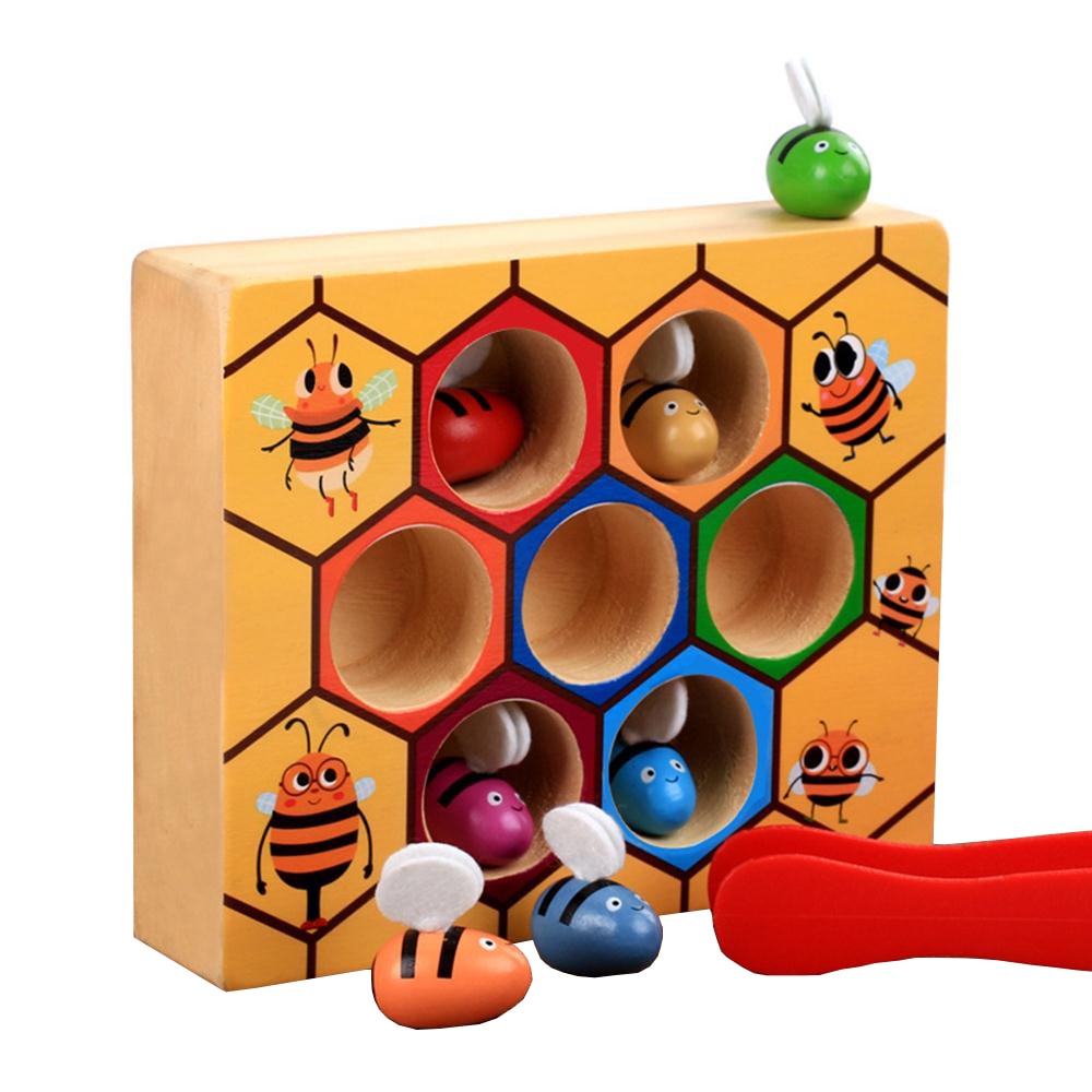 Jucarie din lemn, Fagure cu albinute, eduBEBE, N163 - eMAG.ro