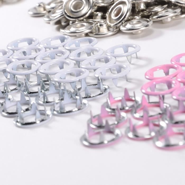 Set cleste cu capse textile, 9,5 mm, 100 piese, Inox - eMAG.ro