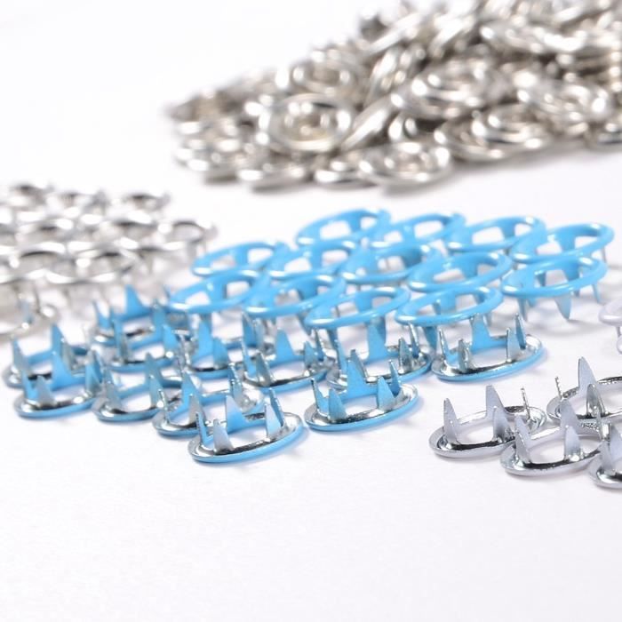 Set cleste cu capse textile, 9,5 mm, 100 piese, Inox - eMAG.ro