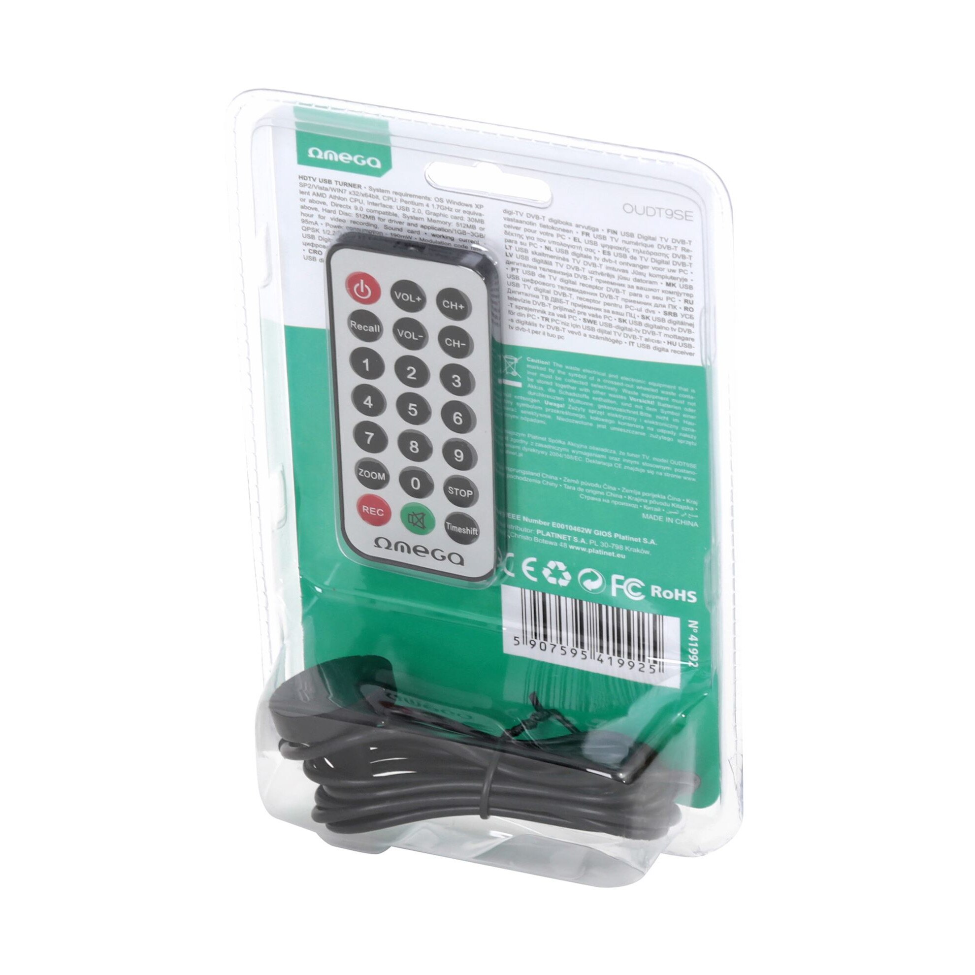 Tuner Omega HDTV T900 DVB-T MPEG-4 H.264 AVC USB- OUDT9SE - eMAG.ro