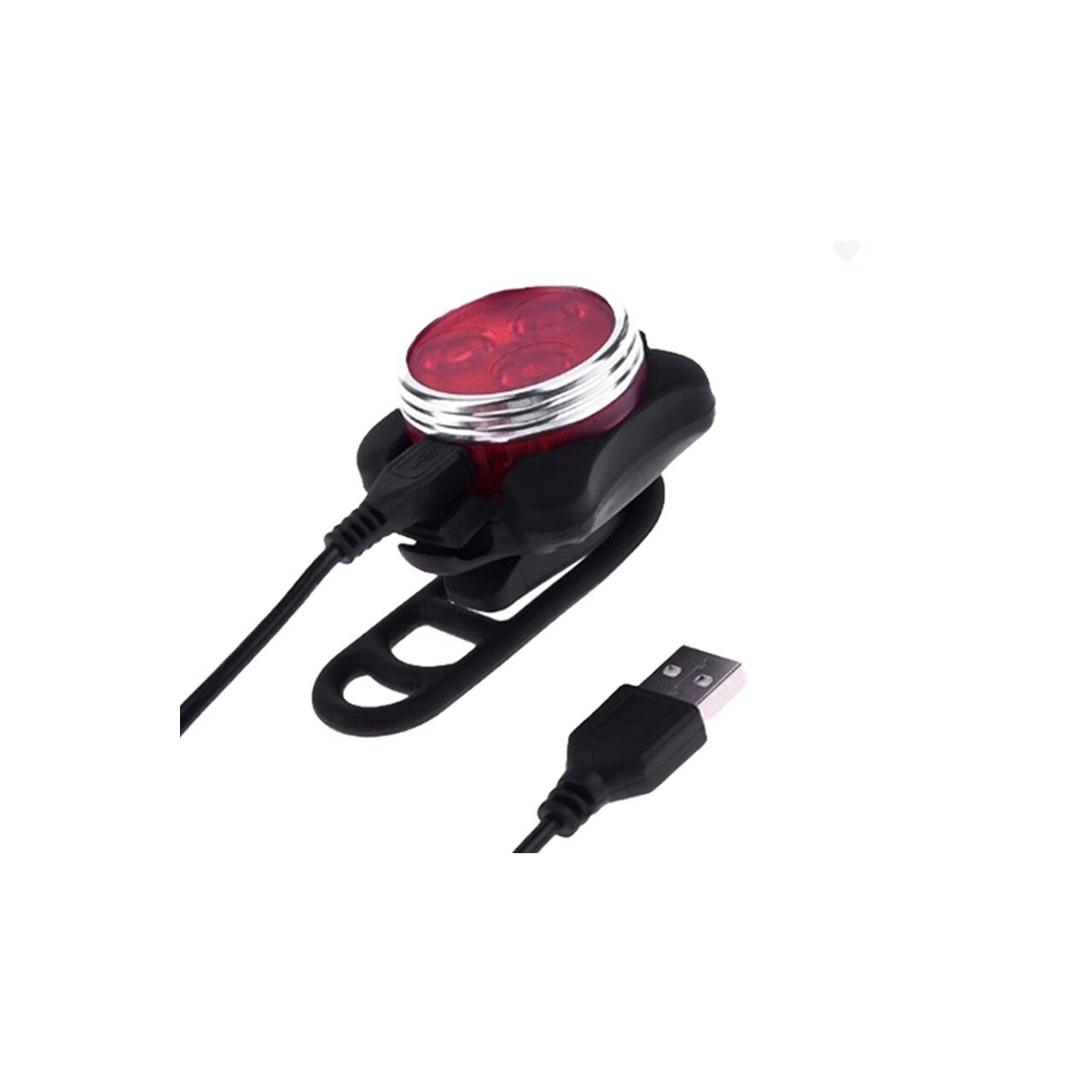 Set lumini bicicleta led, usb, 3 led-uri, 250 lumeni, aluminiu, baterie ...