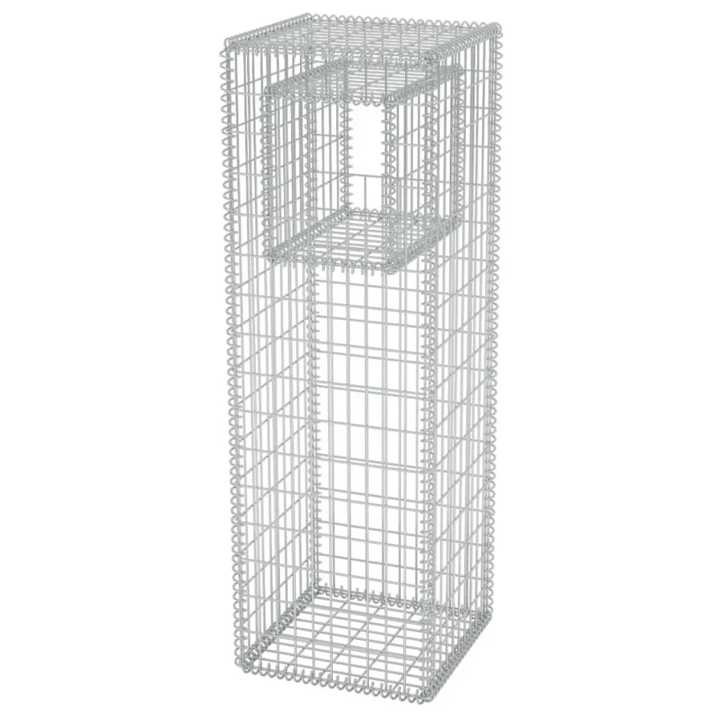 Gard tip gabion vidaXL, Otel, 50 x 50 x 160 cm, Argintiu - eMAG.ro