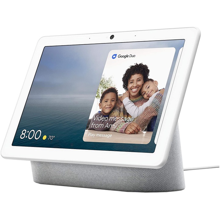 Boxa inteligenta Google Nest Hub Max, HD touchscreen 10", Camera wide 6 ...