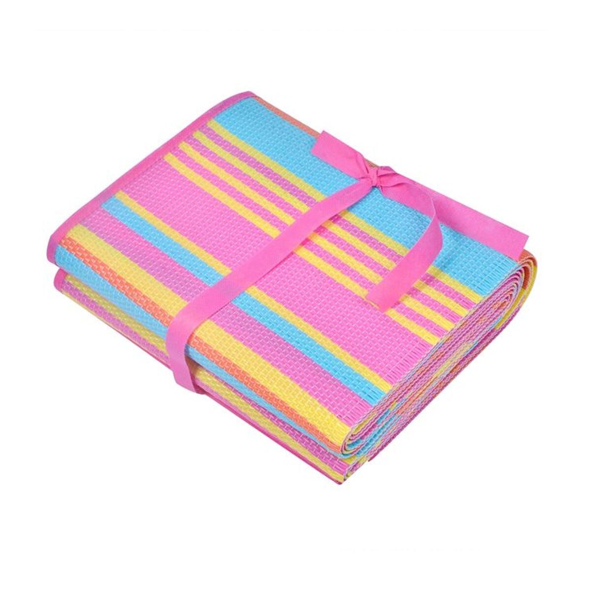 Rogojina pentru plaja tip family, roz, 180 x 180 cm - eMAG.ro