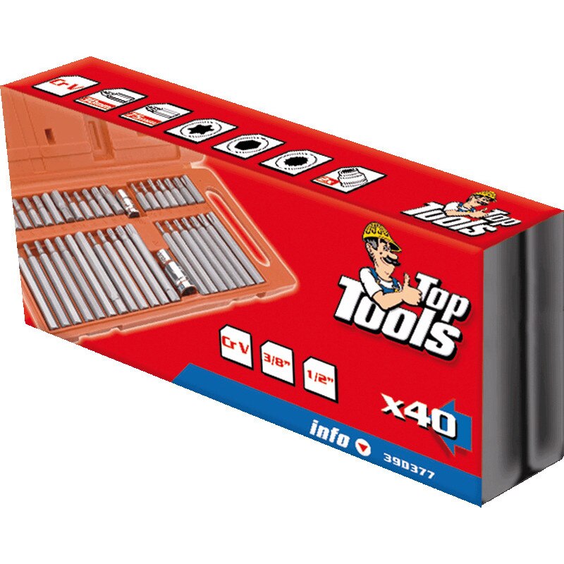 Set 40 Biti surubelnita, Top Tools, Argintiu - eMAG.ro