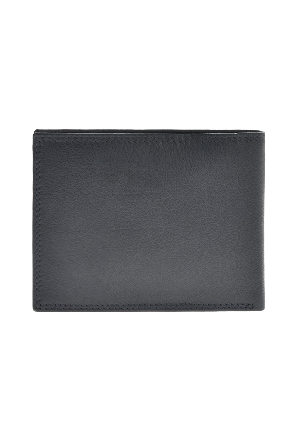 Pierro Poggi, Portofel pliabil din piele cu logo stantat, Bleumarin ...