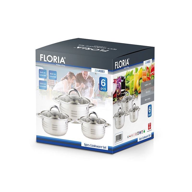 Set oale Floria ZLN-4083, 6 piese, pentru toate sursele de caldura ...