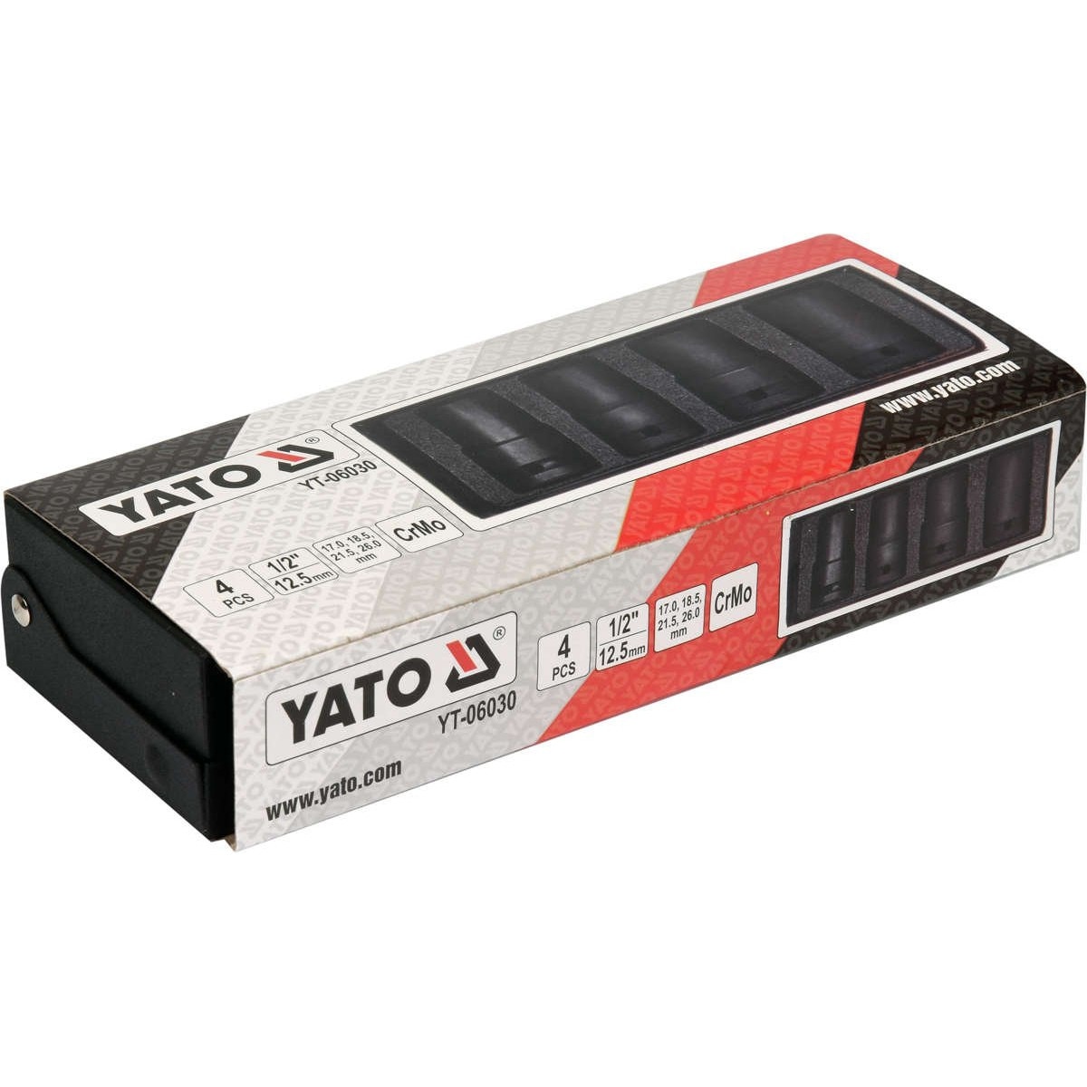 Set chei tubulare 1/2", 4 piese, Yato YT-06030 - eMAG.ro