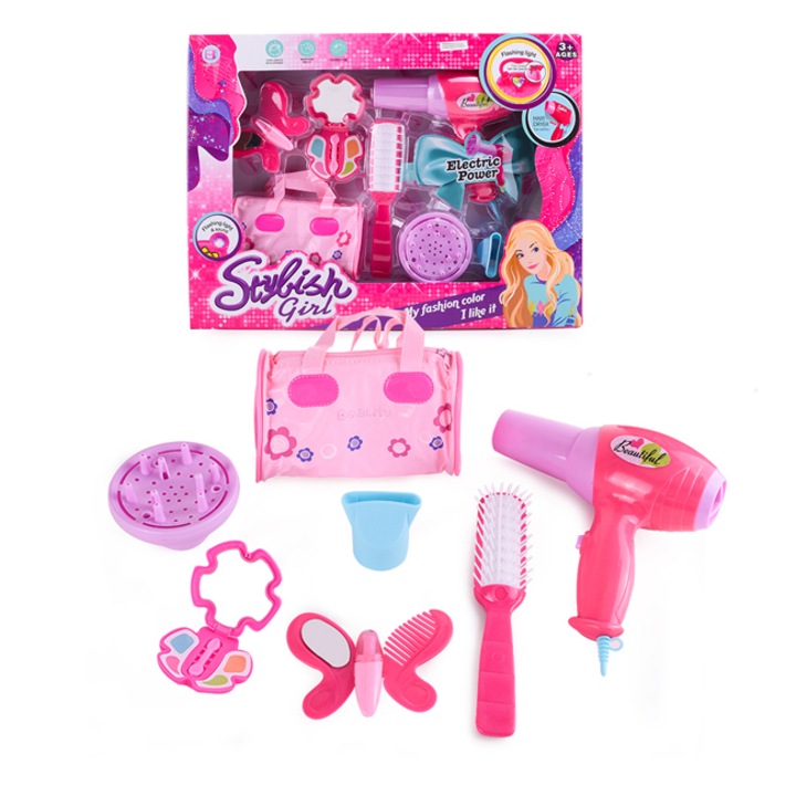 Set de machiaj si coafor pentru fetite cu geanta si accesorii - eMAG.ro