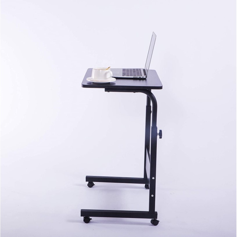 Masuta laptop reglabila-mini birou cu roti,masa laptop cu blat lemn ...