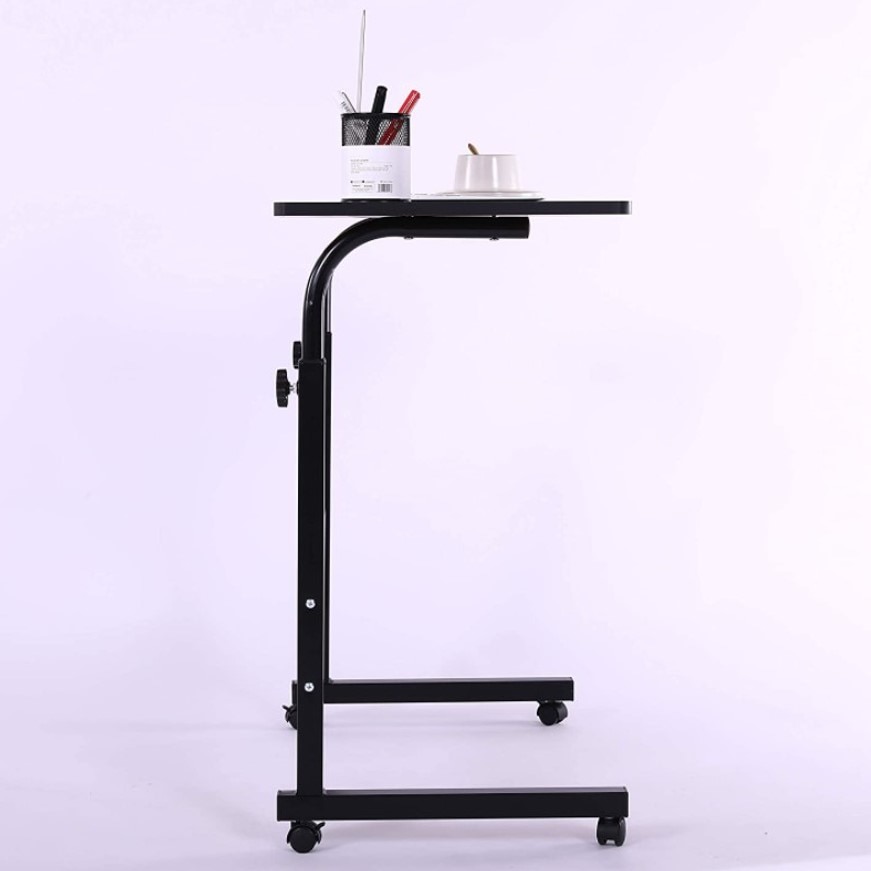 Masuta laptop reglabila-mini birou cu roti,masa laptop cu blat lemn ...