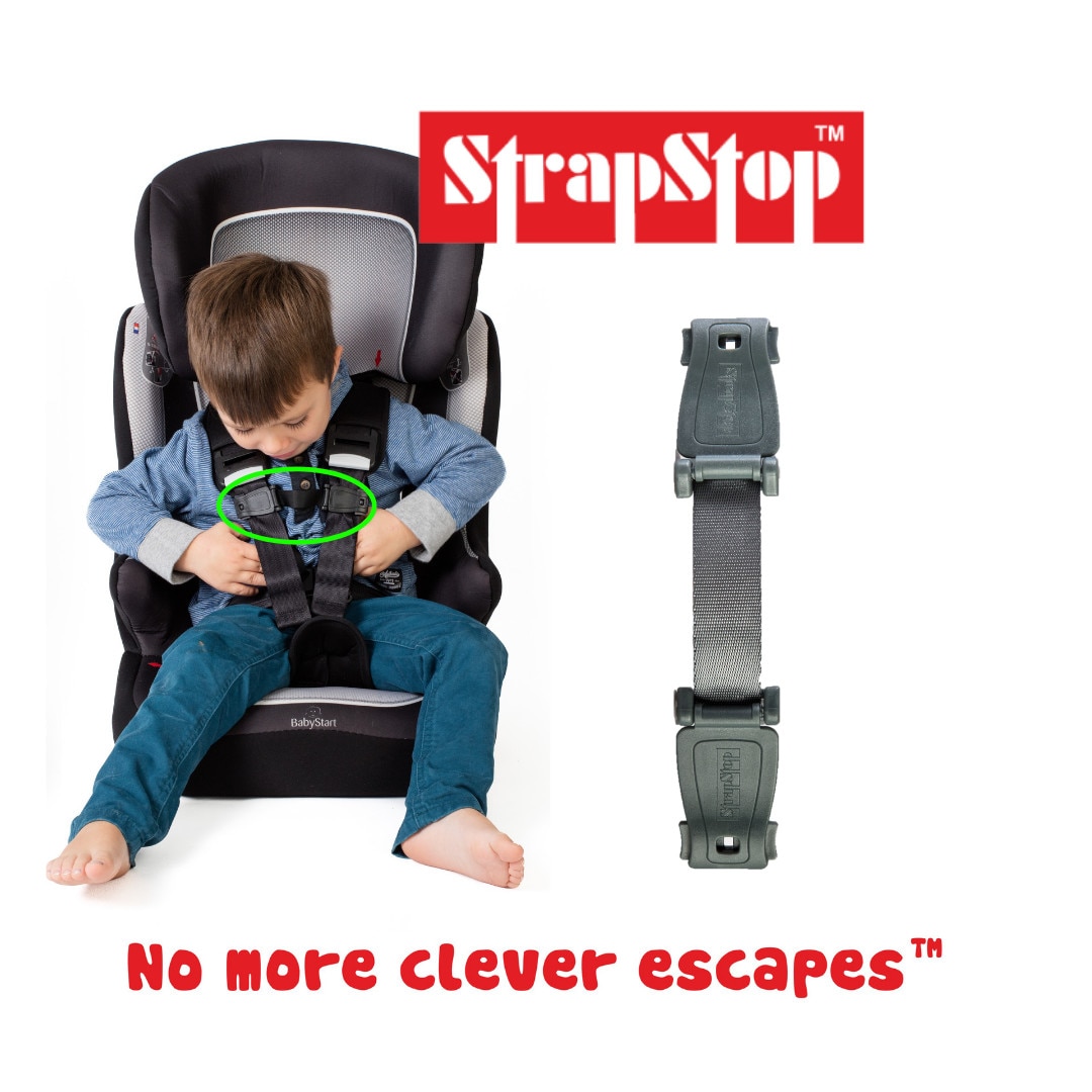 Centura de siguranta pentru transport copii, Strap Stop, Gri, 3x16 cm ...