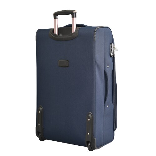 Valiza, Perfect line, Textil, 75/30/46 cm, Albastru - eMAG.ro