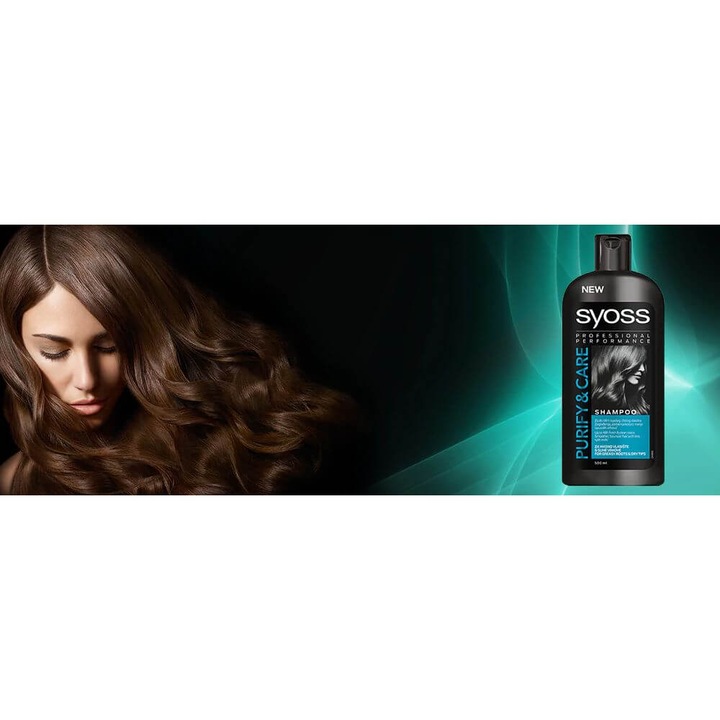Sampon SYOSS Purify and Care, 500 ml, Par Gras - eMAG.ro