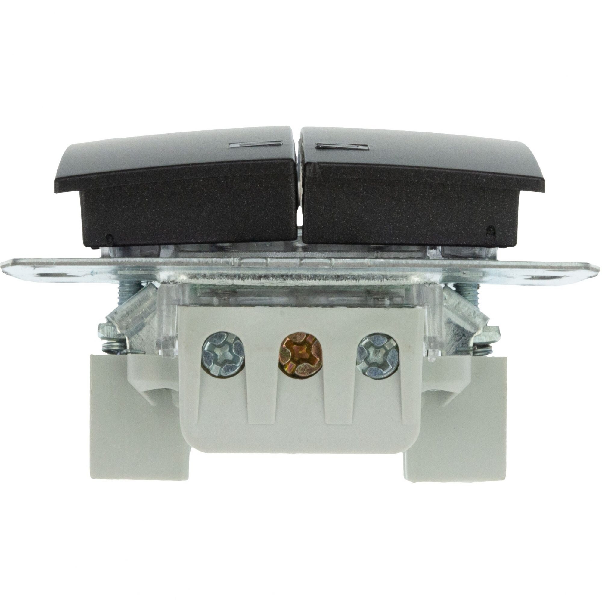 Mecanism Intrerupator dublu cu LED Mono Electric, 10A, fume - eMAG.ro