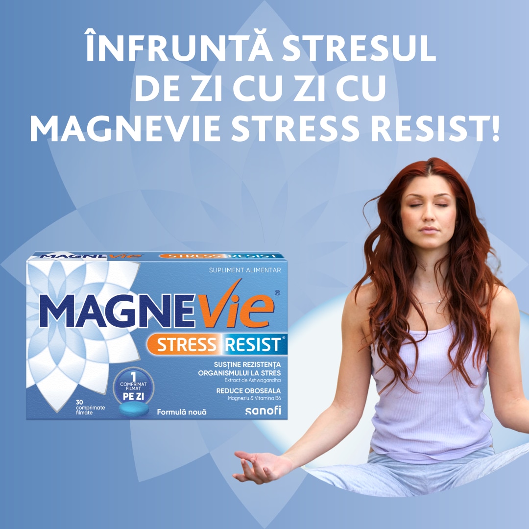 MagneVie Stress Resist cu Ashwaghanda 80mg + 60 mg magneziu + 1.4mg ...