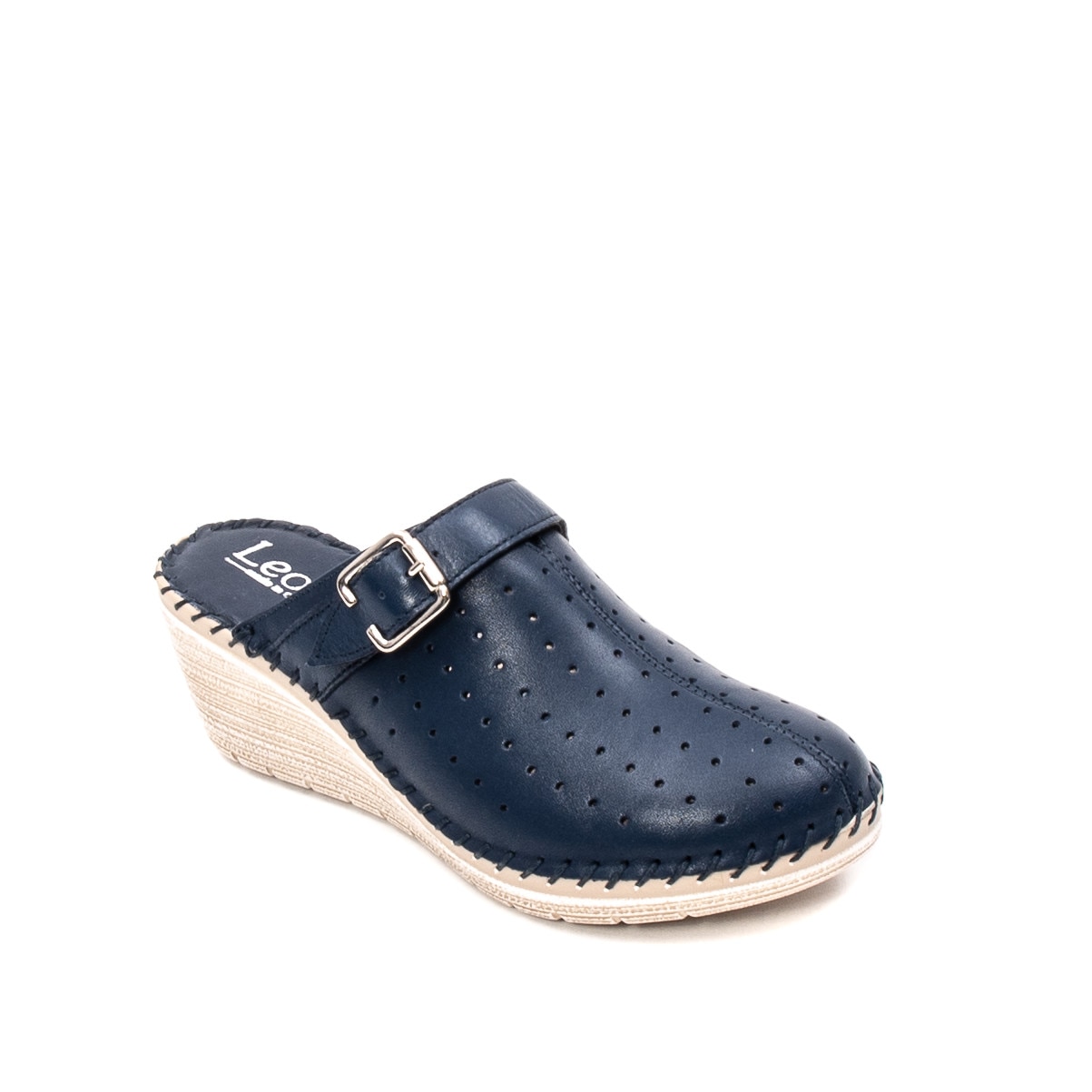 Saboti dama ortopedici, piele naturala, LFX 245 BL Bleumarin 39 EU ...