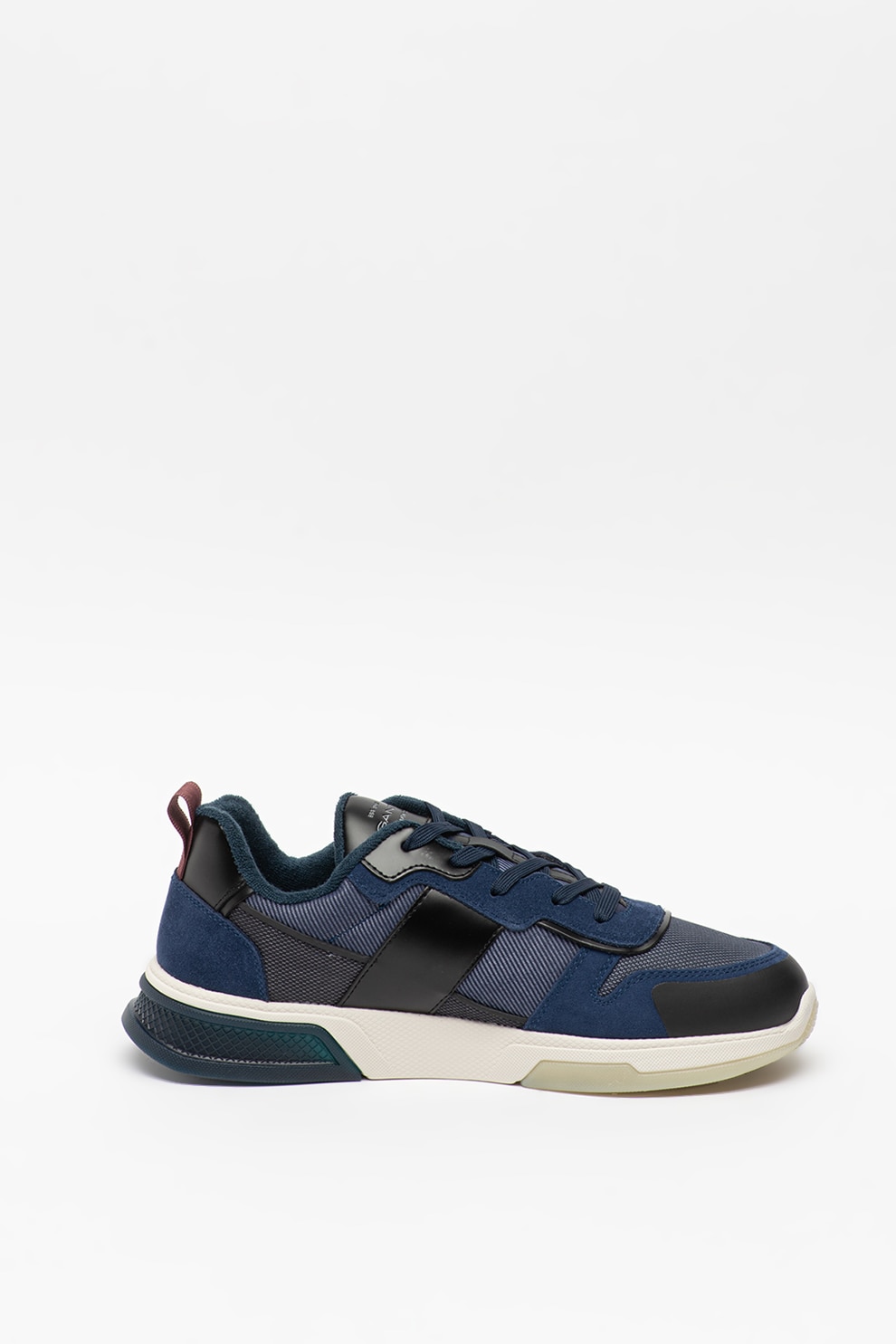 Gant, Pantofi sport cu garnituri de piele intoarsa Hightown, Bleumarin ...