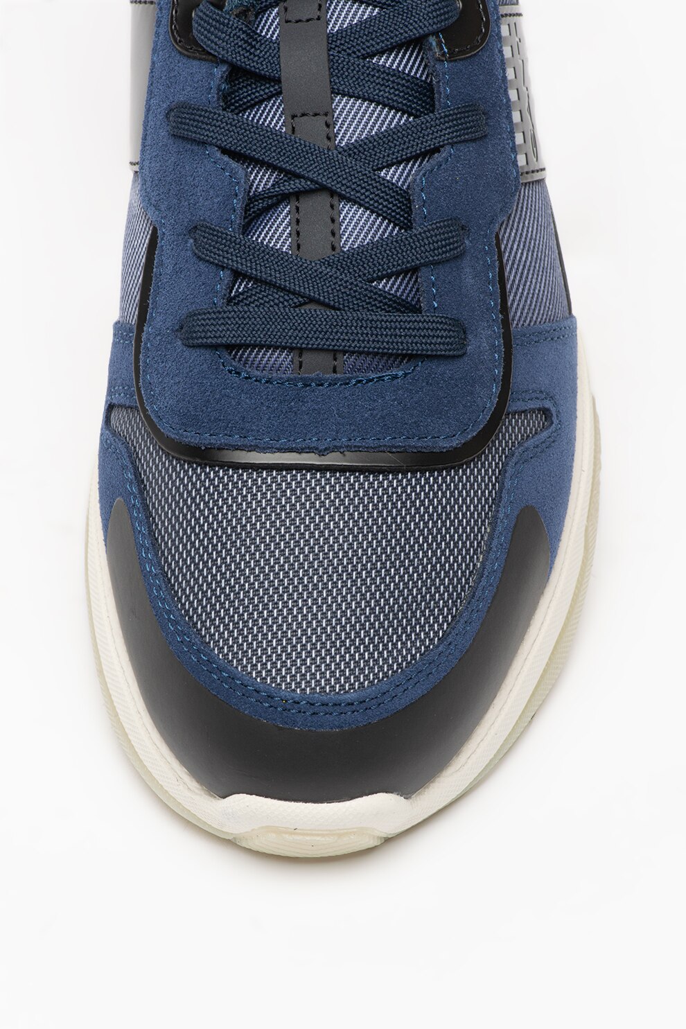 Gant, Pantofi sport cu garnituri de piele intoarsa Hightown, Bleumarin ...