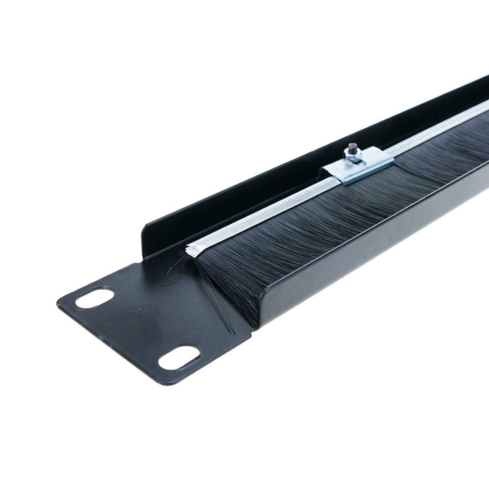 Panou 19'' organizator cabluri cu perii - 1U LanKATT, blank, metalic ...