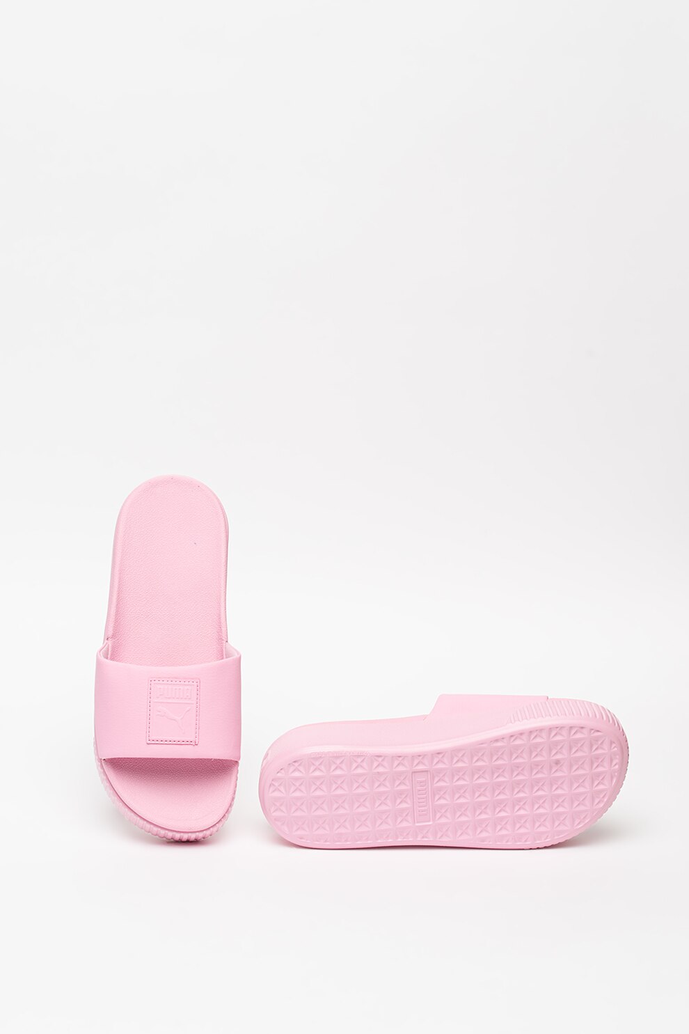 Puma, Papuci cu aplicatie logo Platform Wns, Roz, 4 - eMAG.ro