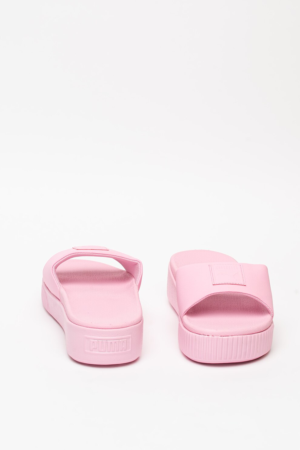 Puma, Papuci cu aplicatie logo Platform Wns, Roz, 4 - eMAG.ro
