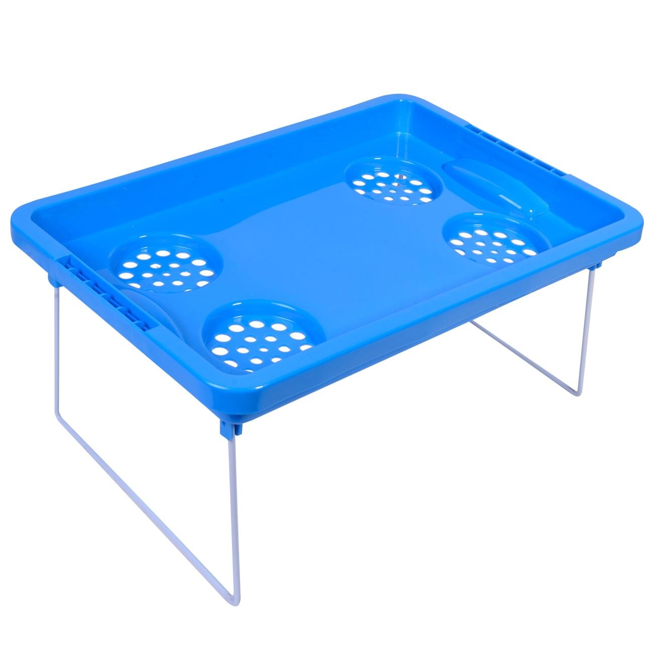 Masa din plastic, pliabila, South Perfect Decor, albastra, 41 x 26 x 18 ...