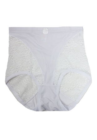 Chilot modelator, cu dantela, alb XL - eMAG.ro